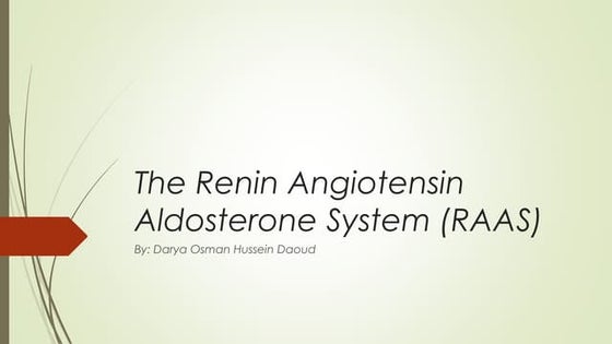 Renin Angiotensin Aldosterone System Raaspptx