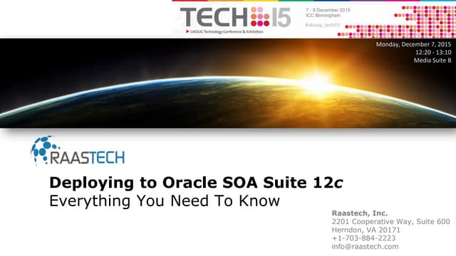Deploying To Oracle Soa Suite 12c Everything You Need To Know Ppt