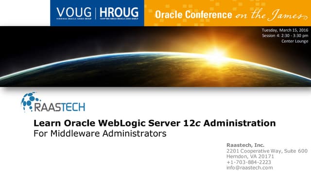 Learn Oracle Weblogic Server 12c Administration Pdf Operating Systems Computer Software