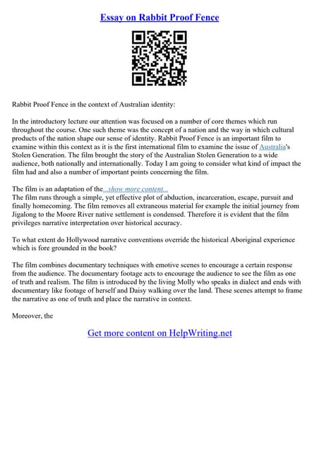 Rabbit Proof Fence | PDF