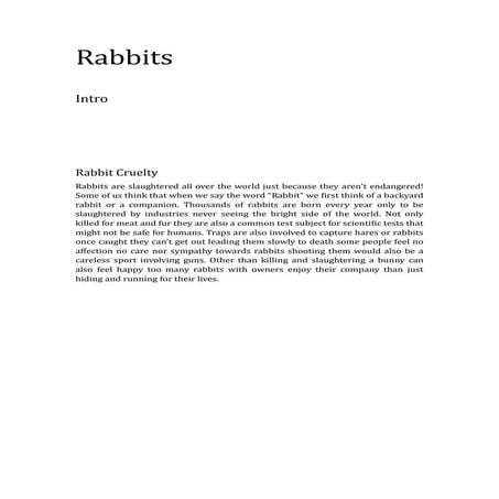 Rabbit speech | DOCX