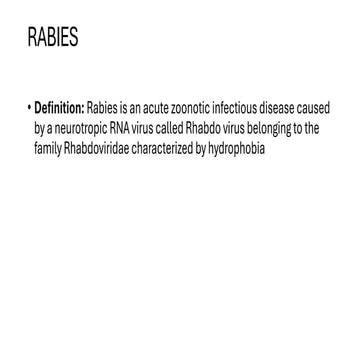 RABIES.pdf presentation definition,causes | PDF
