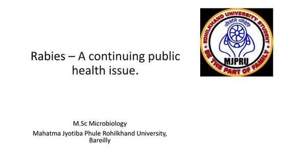Rabies prevention and control | PPTX