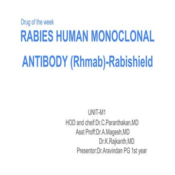 RABIES HUMAN MONOCLONAL ANTIBODY (Rhmab)-Rabishield.pptx
