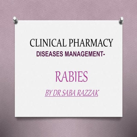 RABIES MANAGEMENT | PPTX