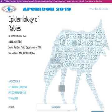Rabies ppt epidemiology | PPTX