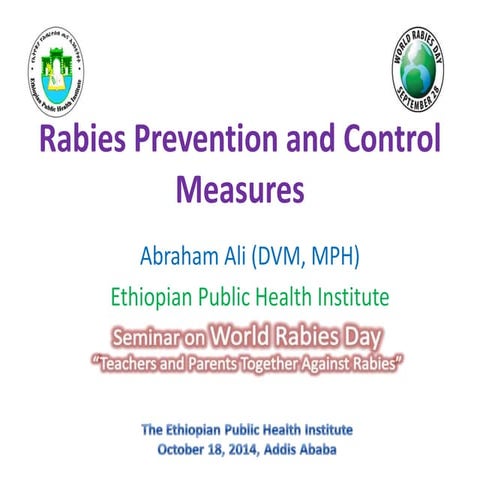 Rabies prevention and control | PPTX