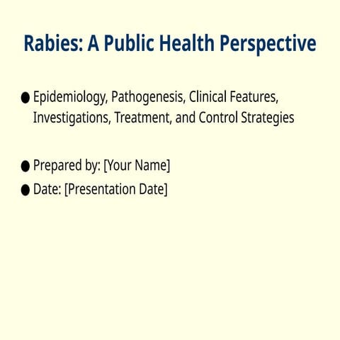 Rabies - lecture | PPTX