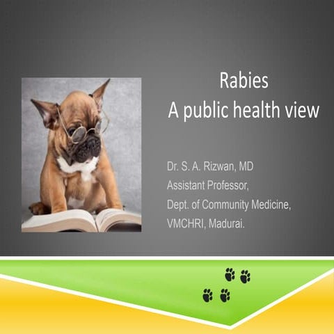 Rabies - a public health view | PPTX