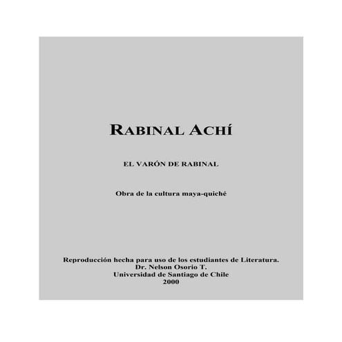 Rabinal Achí | PDF