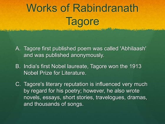 information onTagore | PPT