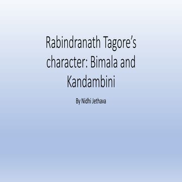 Rabindranath tagore’s characters | PDF