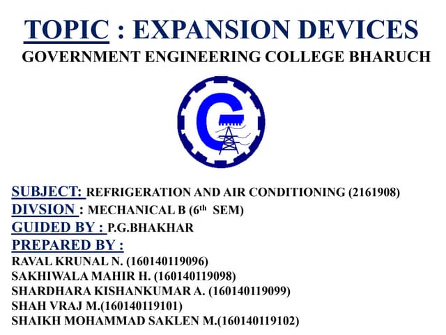 Presentation on Expansion Devices | PPTX