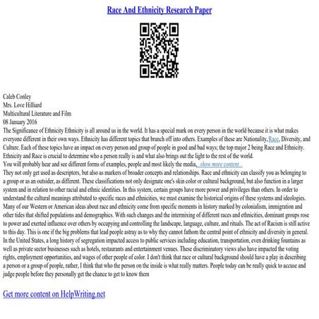 Race and Ethnicity: The Social Construction | PPT