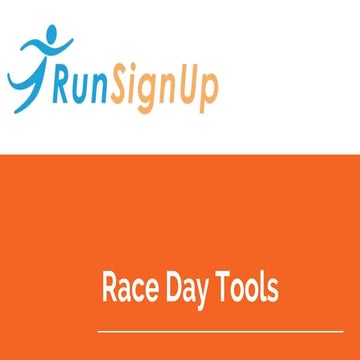 Race Day Tools | PPT