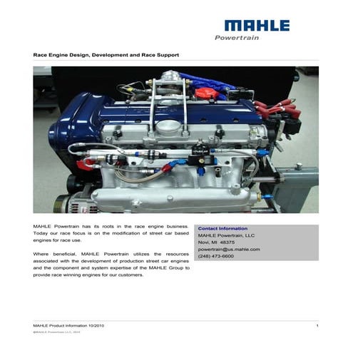 Race Engine Design And Support | PDF