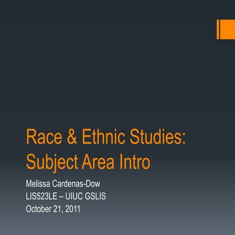Race & ethnic studies | PPTX