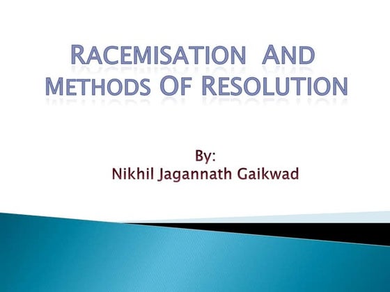 Resolution of racemic mixture | PPT
