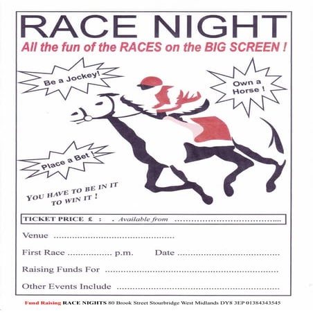 Race night poster | PDF