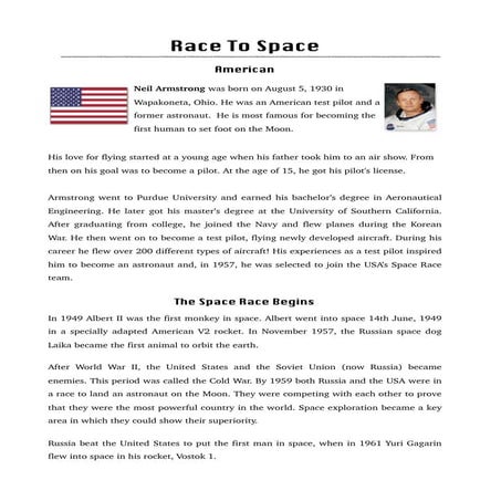 Race to Space | PDF