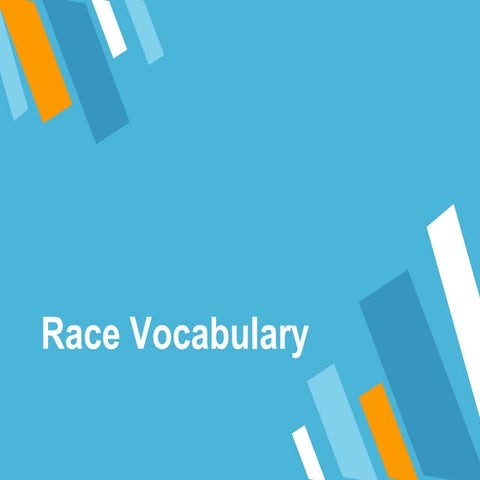 Race/ Racism/ Racial Vocabulary for ESL | PPTX