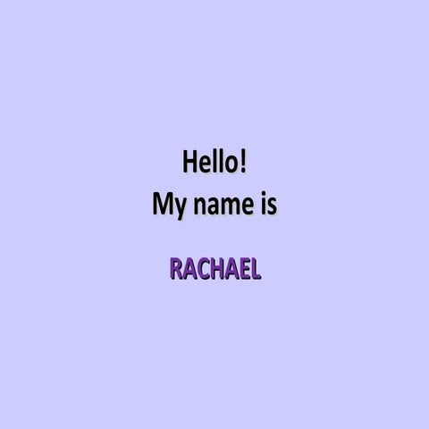 Rachael powerpoint | PPT