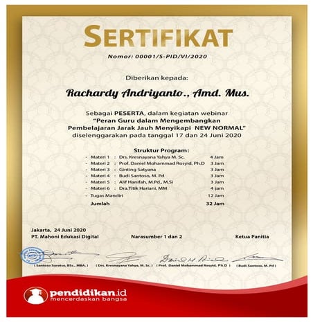 sertifikat webinar | PDF