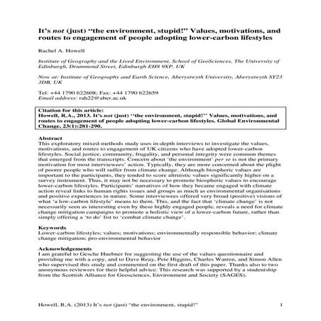 Rachel howell values_paper | PDF