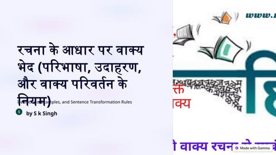 Vakya bhed hindi | PPTX
