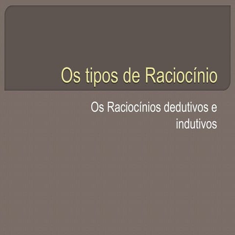 Raciocínio | PPTX
