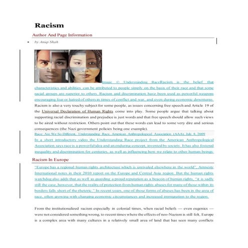 Racism | PDF