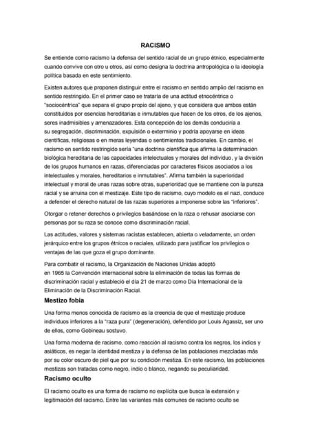 El racismo | PPT