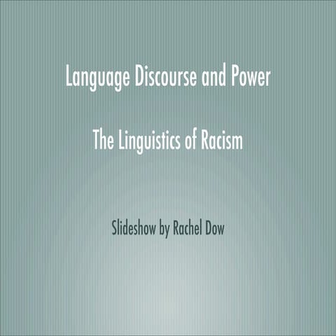 Racism Presentation | PPT