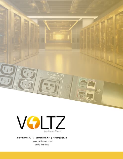 Voltz Rack PDU: A Smarter Way to Power Your IT Infrastructure | PDF