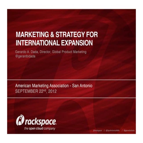 Rackspace-Marketing & Strategy for International Expansion | PDF ...