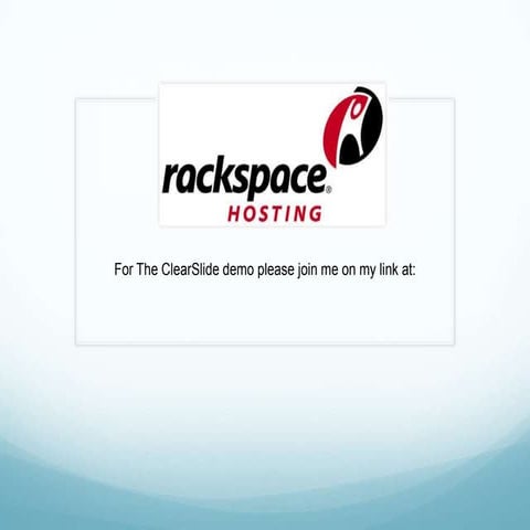 Rackspace welcome page | PPT