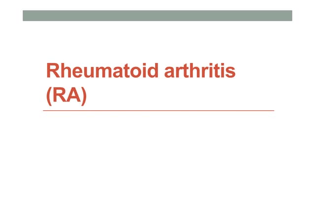 Rheumatoid arthritis | PPT