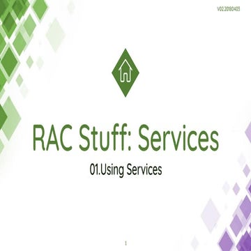 Rac Services: 01 Using Services | PDF