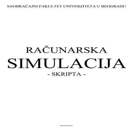 RACUNARSKA SIMULACIJA, klasifikacija modela | PDF