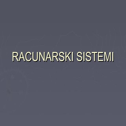 Računarski sistem | PPT
