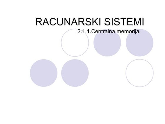 Racunarski sistemi | PPT