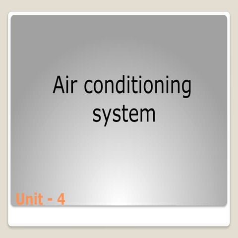 Architecture - Centralized Air Conditioning System | PPTX
