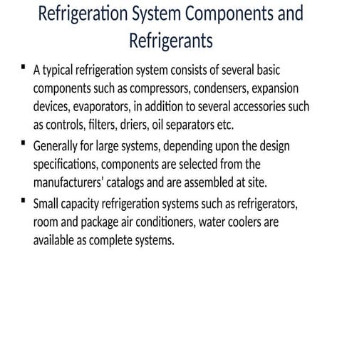Refrigeration And Air Conditioning Unit 2 Pptx