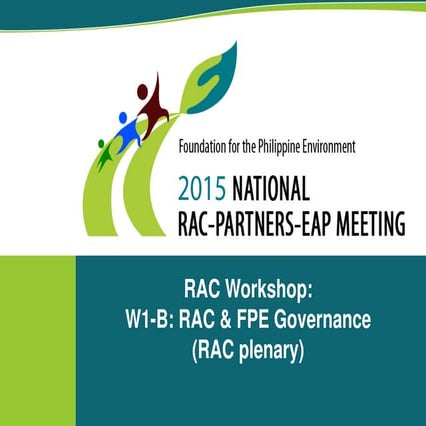 Workshop 1-B RAC Plenary | PDF