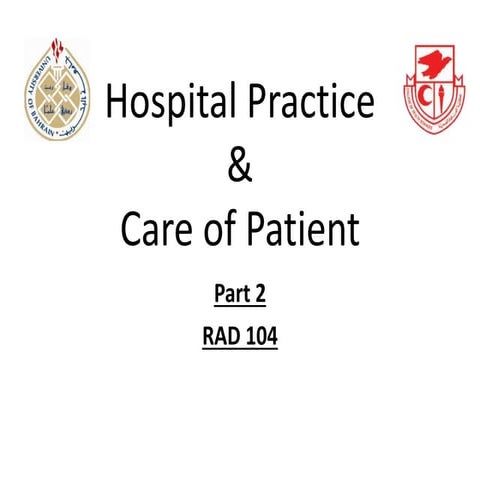 Rad 104 hospital practice and care of patients 2 terminology p2 - 2016 ...