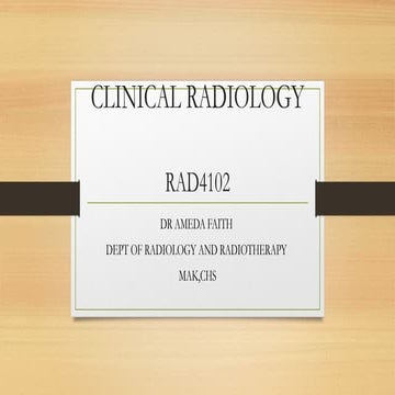 Introduction to radiology | PPTX