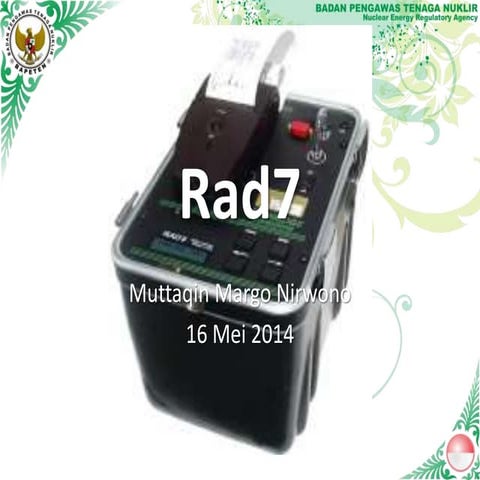 Rad7 Radon Measurement | PPTX