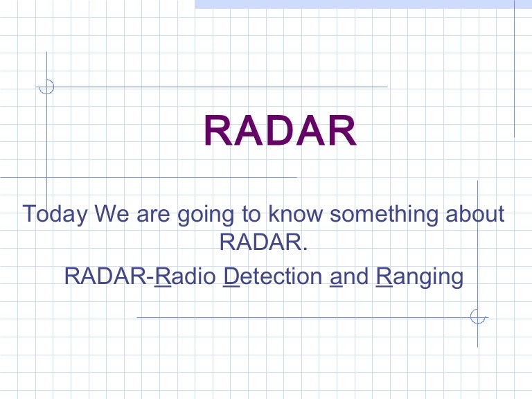 Radar Basic Introduction