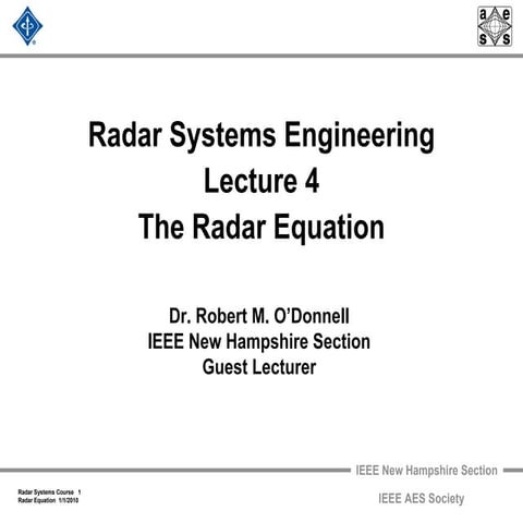 Radar 2009 a 4 radar equation | PDF