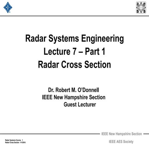 Radar 2009 A_7 Radar Cross Section 1.pptx